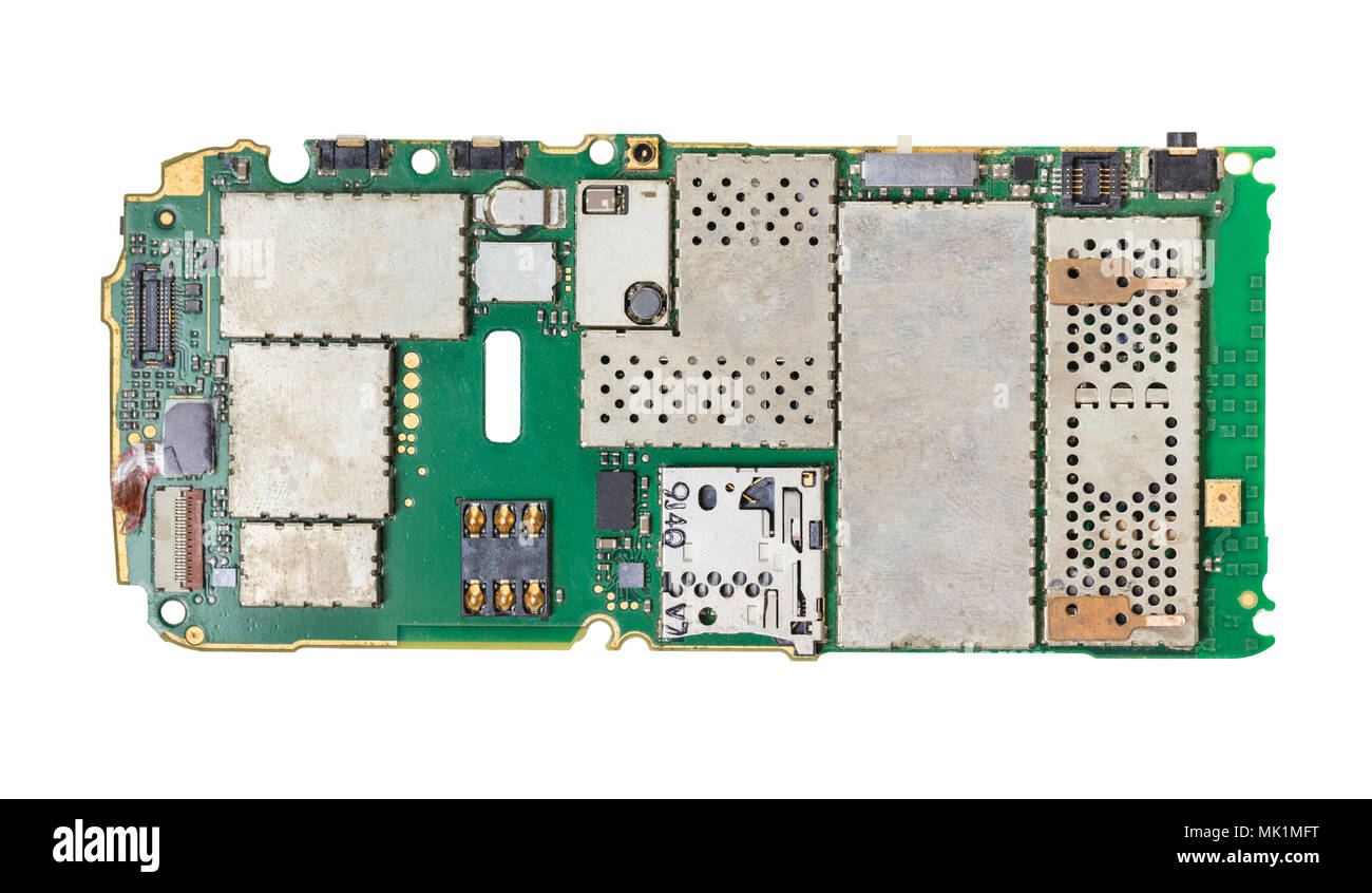 disassembled mobile phone on white isolated background Stock Photo - Alamy