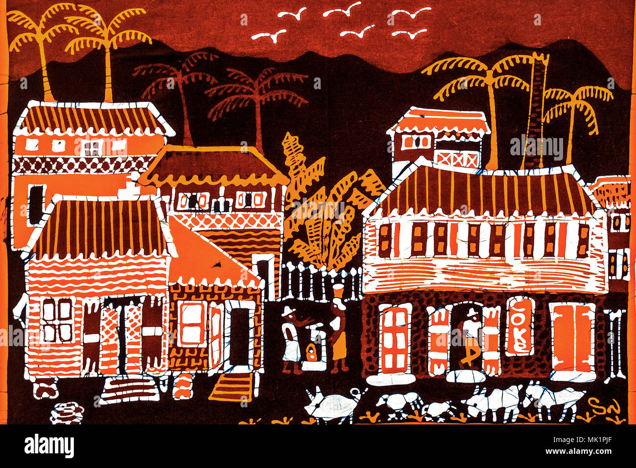 Traditional Batik Pictures Romney Manor St. Kitts West Indies Stock ...