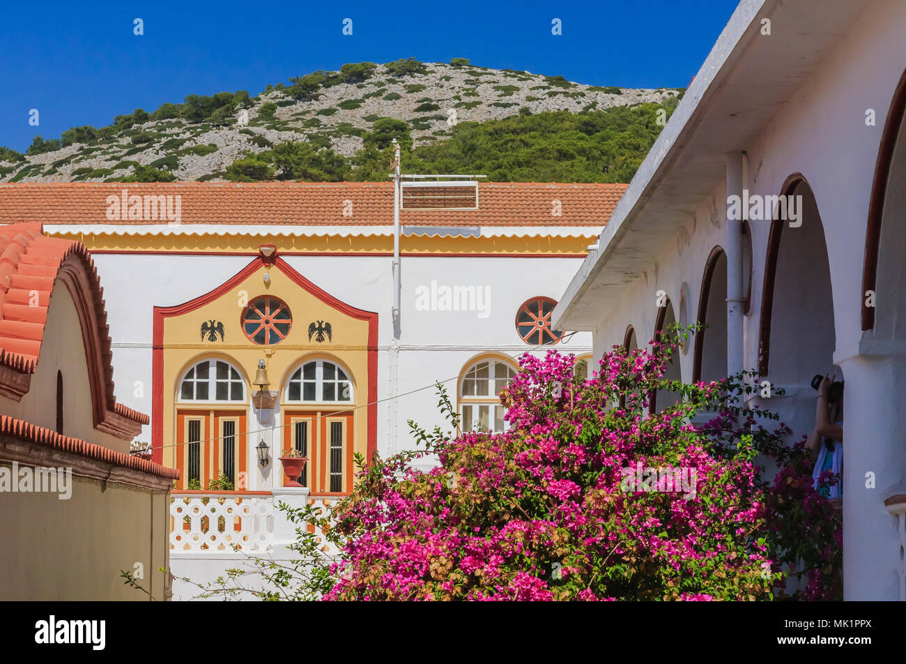 Monastery Panormitis. Symi Island. Greece Stock Photo - Alamy