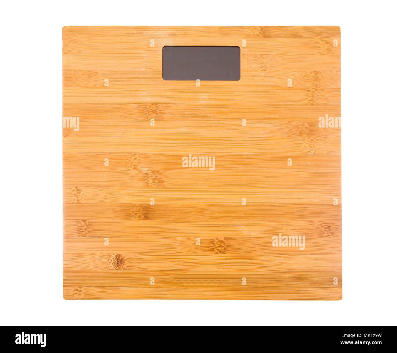 wooden weight scale isolated on white background Stock Photo - Alamy