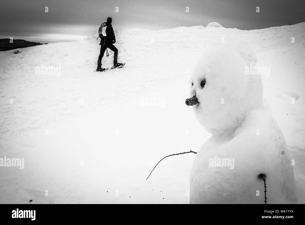 Snowman Black and White Stock Photos & Images - Alamy