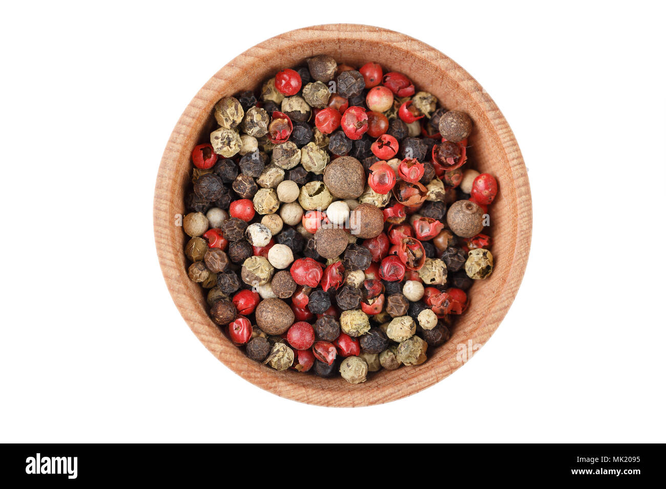 scented spices, round colorful pepper isolated on white background ...