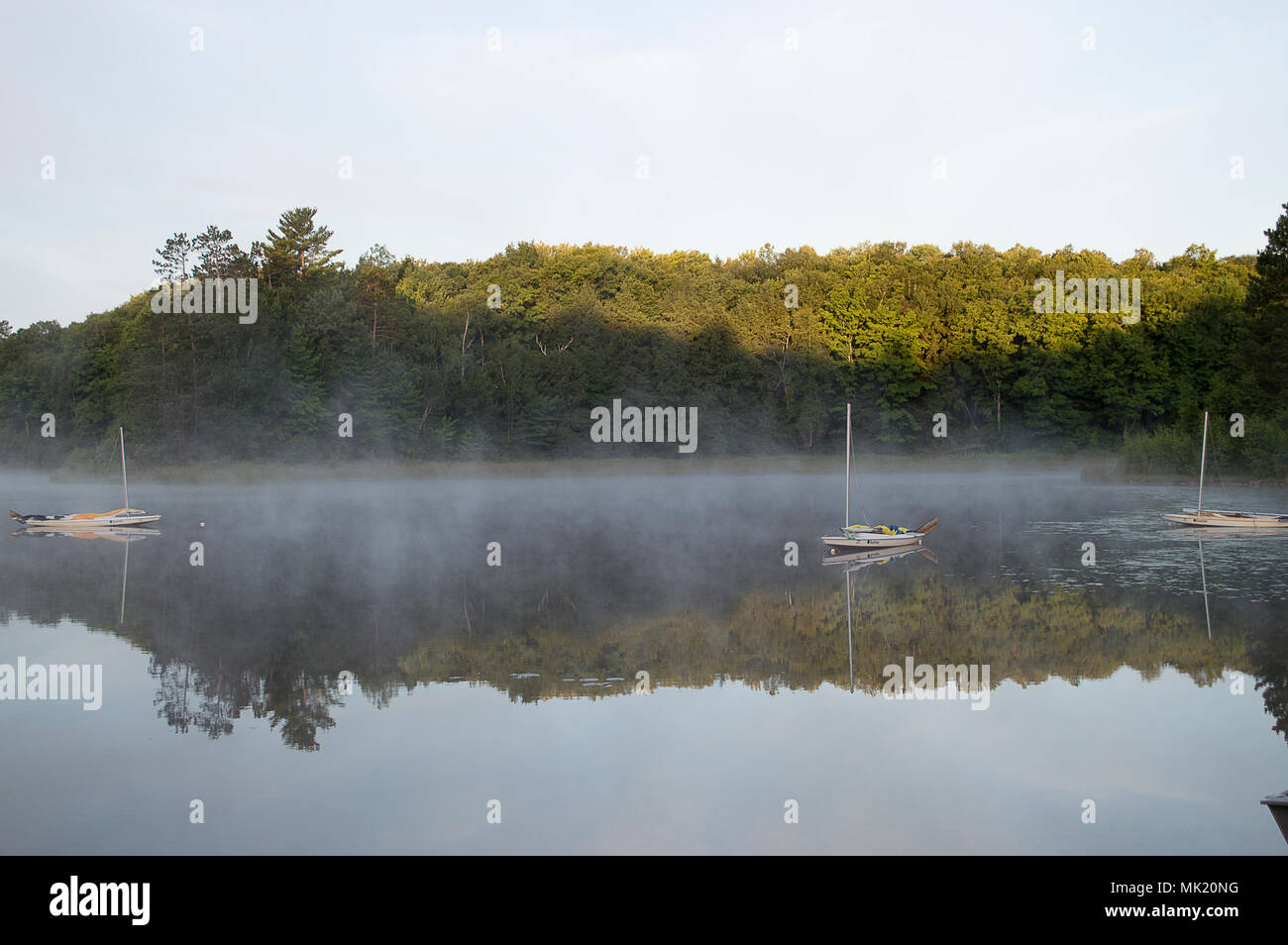 Wisconsin Lake at sunrise Stock Photo - Alamy