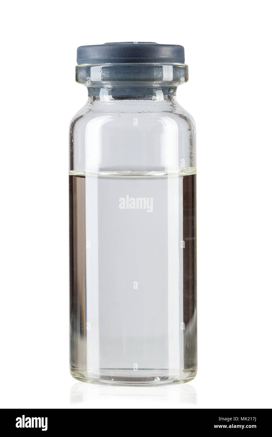 injection bottle isolated on white background.Clipping path Stock Photo ...