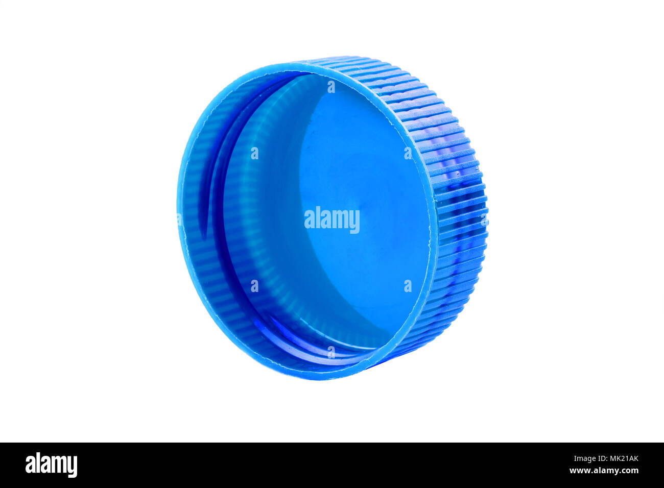 blue plastic bottle cap on white background, isolated Stock Photo - Alamy