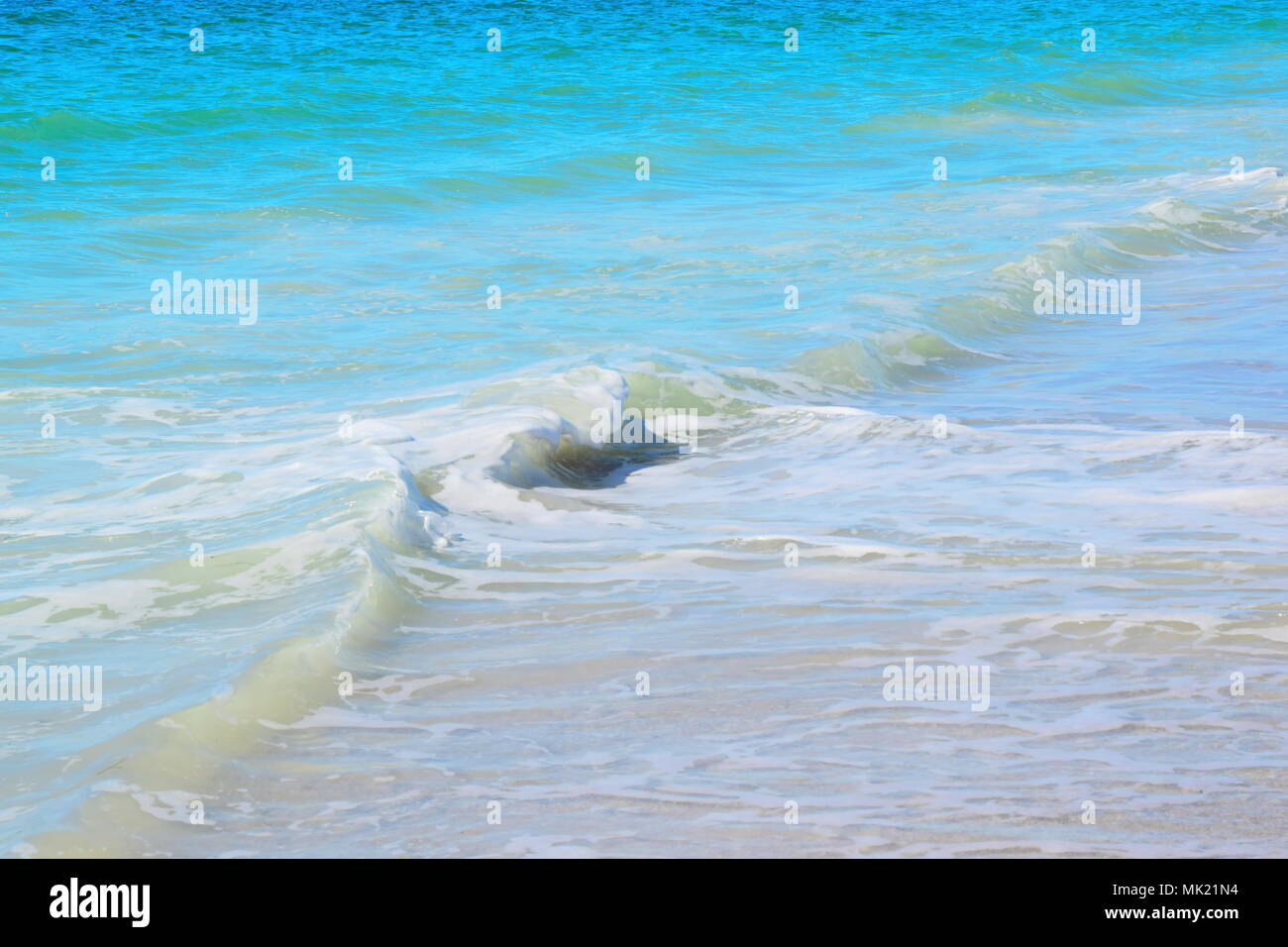 Soft Rolling waves on the beach coast of Clearwater, Florida Stock ...
