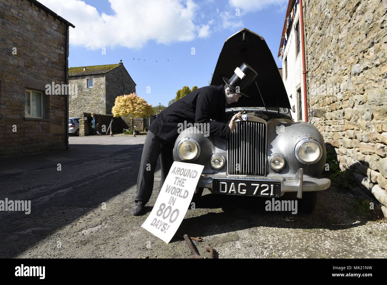 WRAY, LANCASHIRE, UK. 06/05/2018. Scarecrows at the annual Wray ...