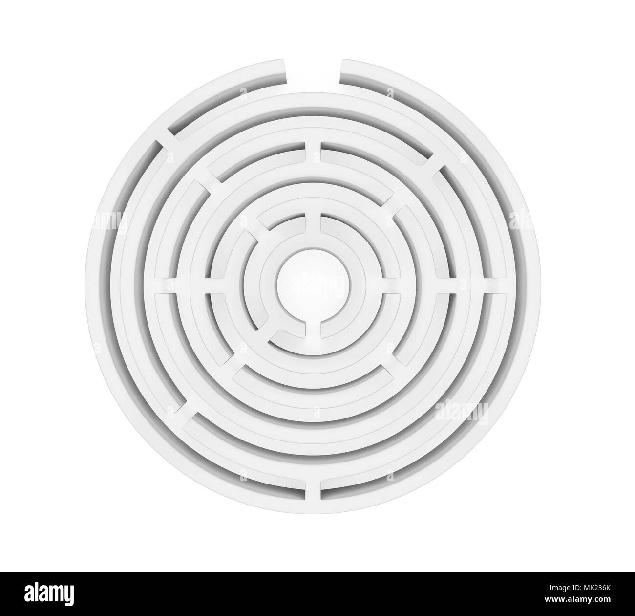Round Labyrinth Maze Isolated Stock Photo - Alamy