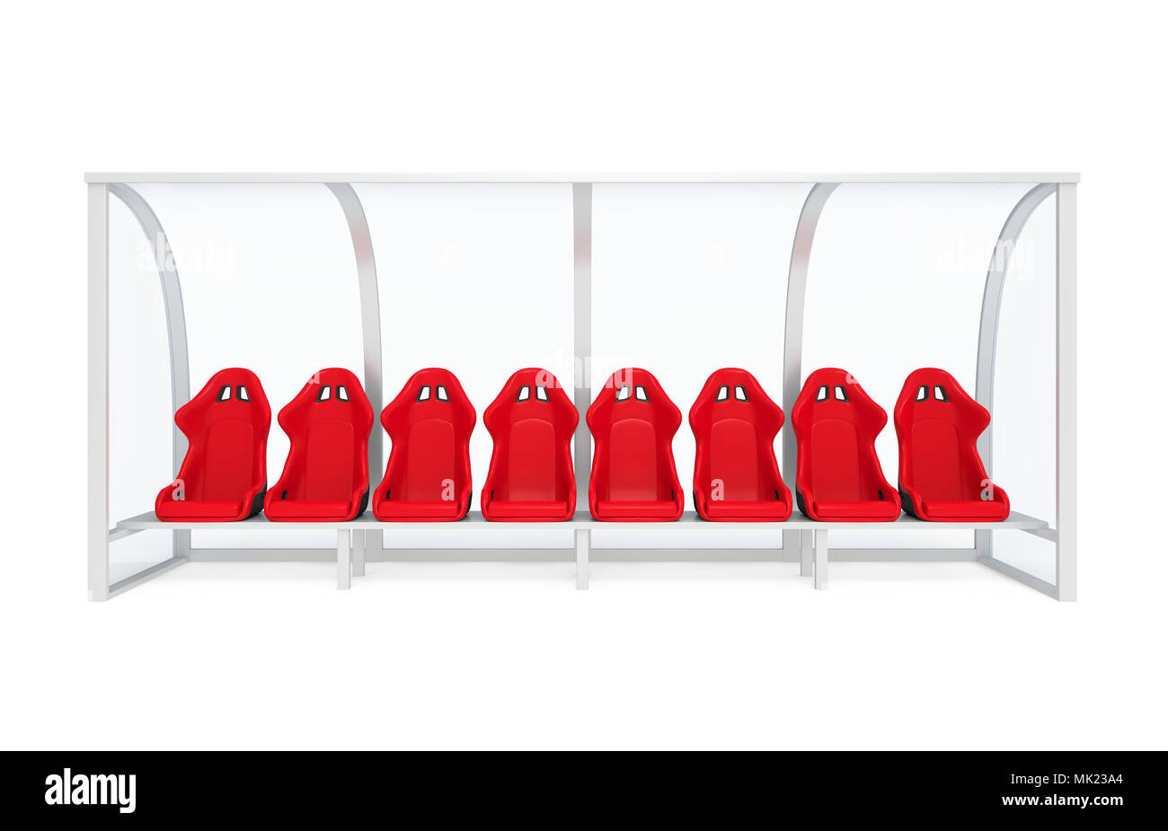 Reserve Chair and Staff Coach Bench Isolated Stock Photo - Alamy