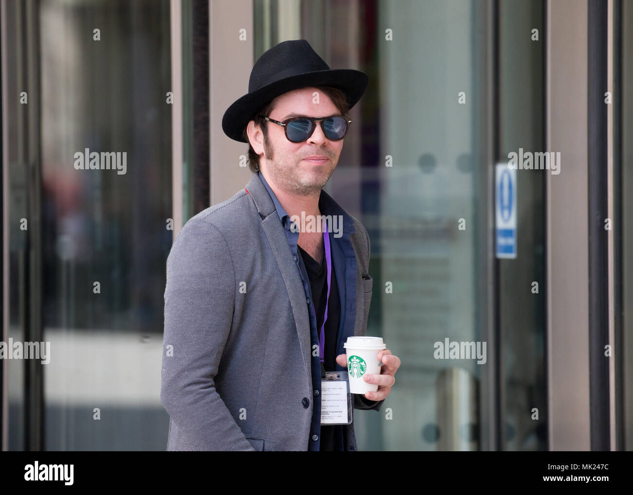 Musician and singer-songwriter, Gareth 'Gaz' Coombes arrives at the BBC ...