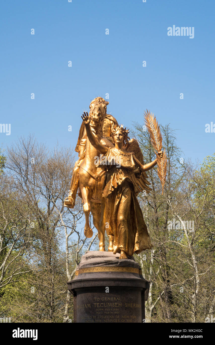 General Sherman Statue is Located in Grand Army Plaza at the Southern ...