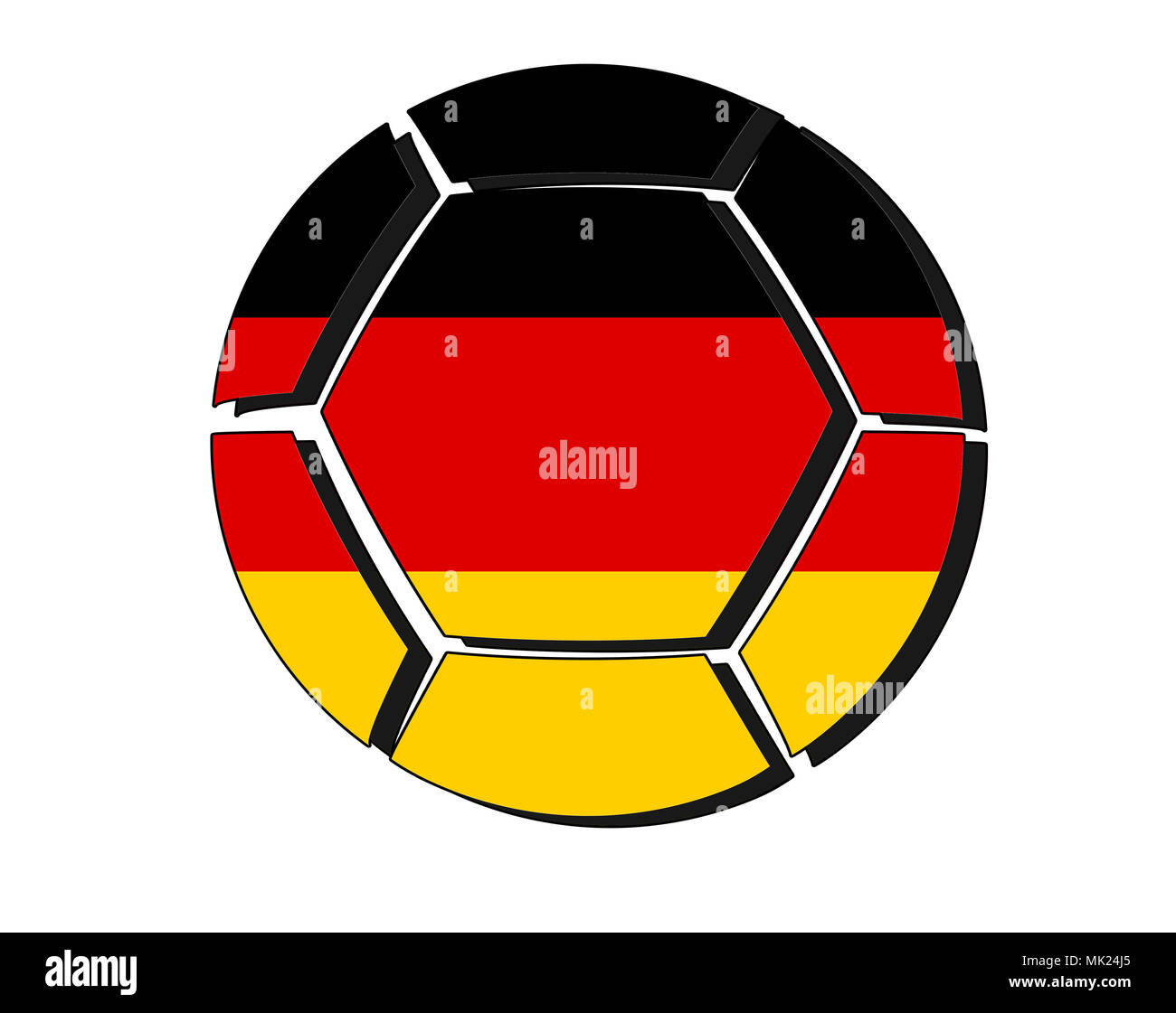Germany flag on football ball, 2018 Championship Stock Photo - Alamy