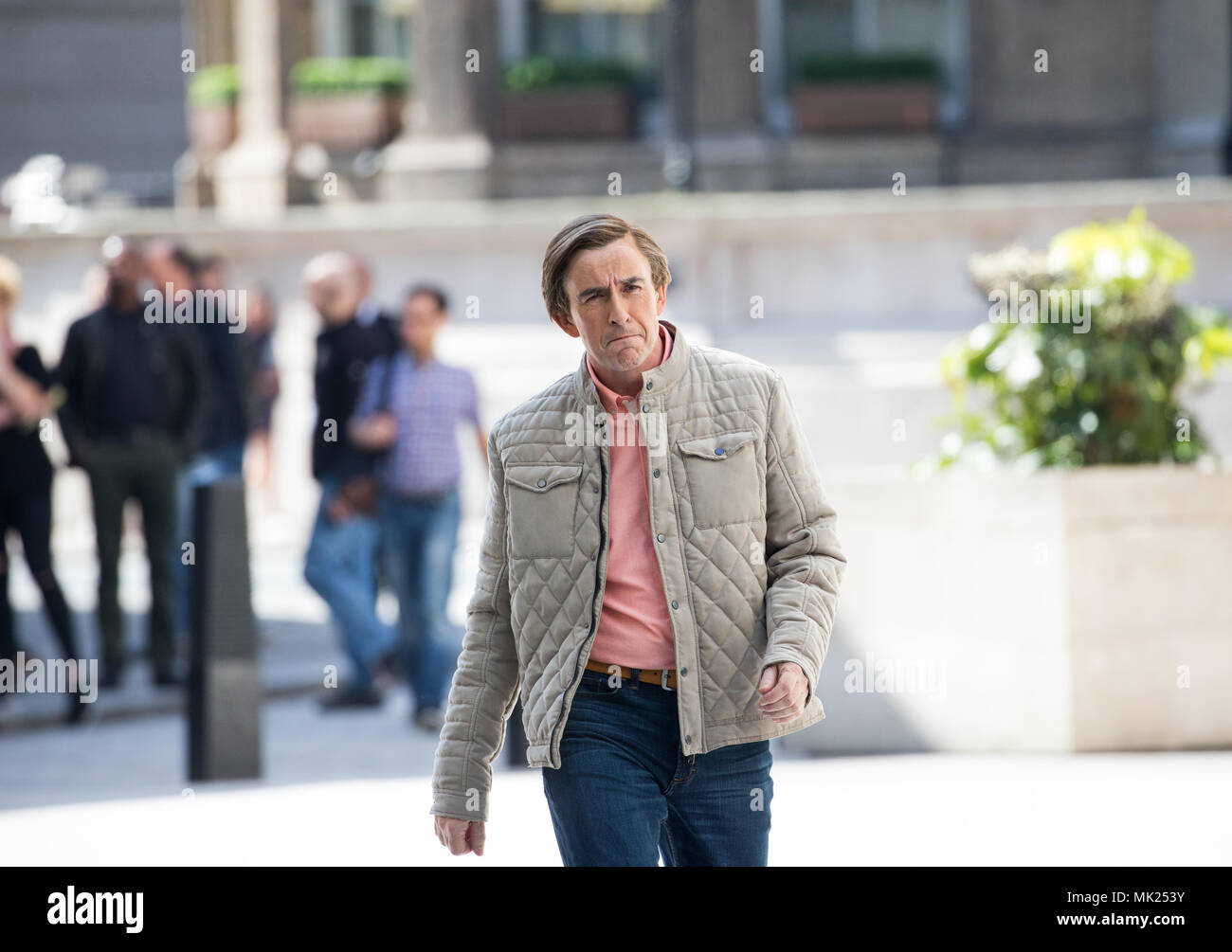 Filming of Alan Partridge, played by actor Steve Coogan, a parody of ...