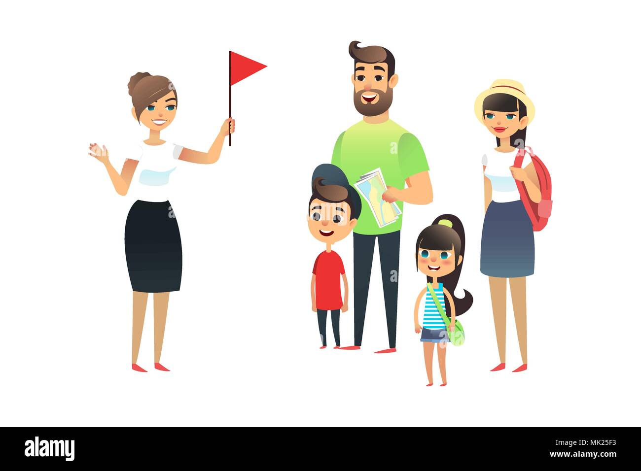 Female Tour Guide Cartoon