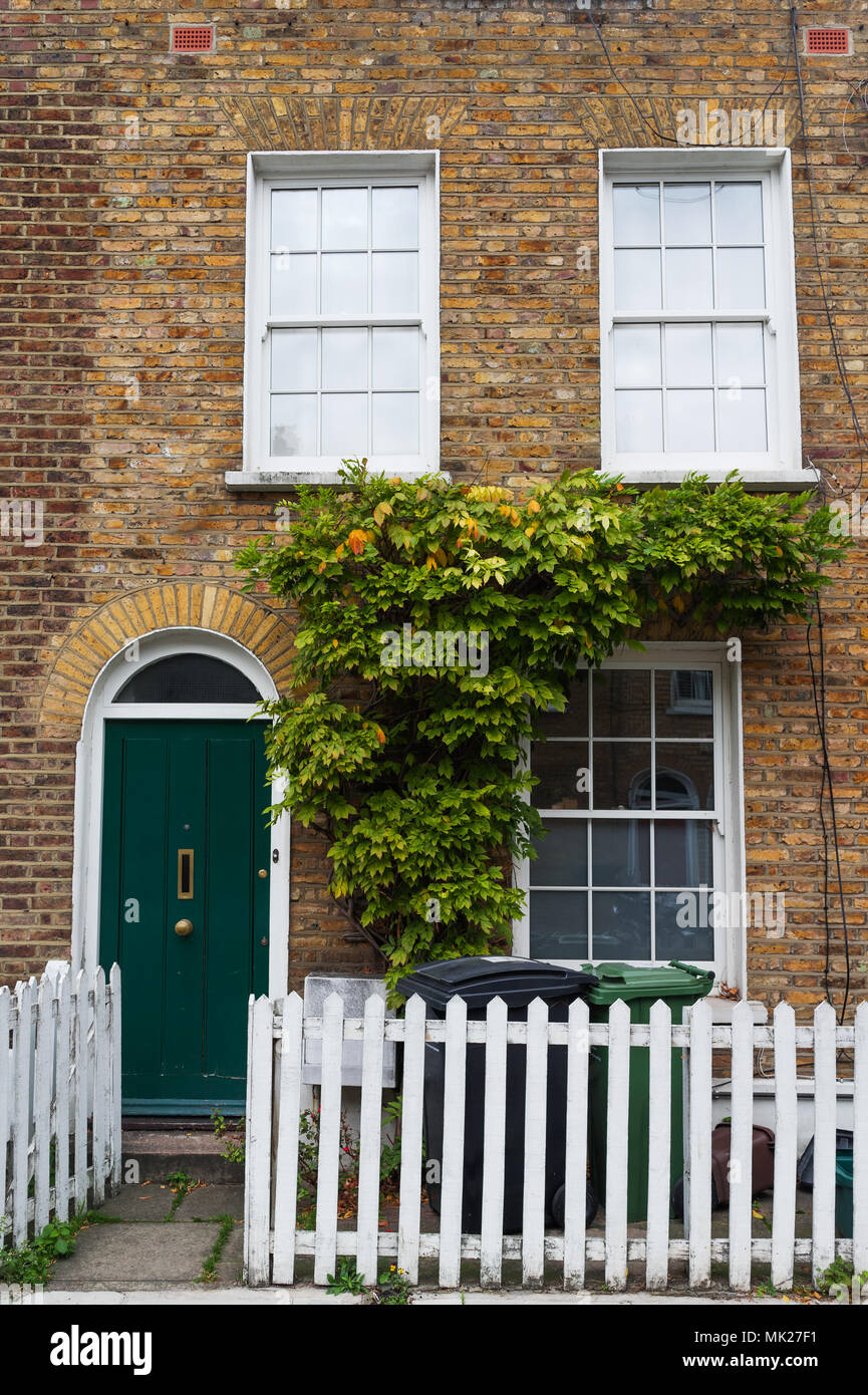 Brick wall house in London, England, Europe Stock Photo - Alamy