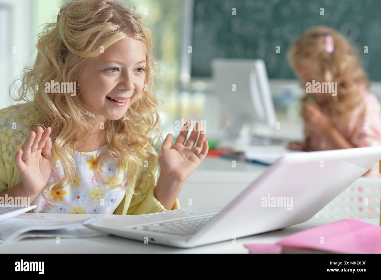 beautiful little girls at class Stock Photo - Alamy