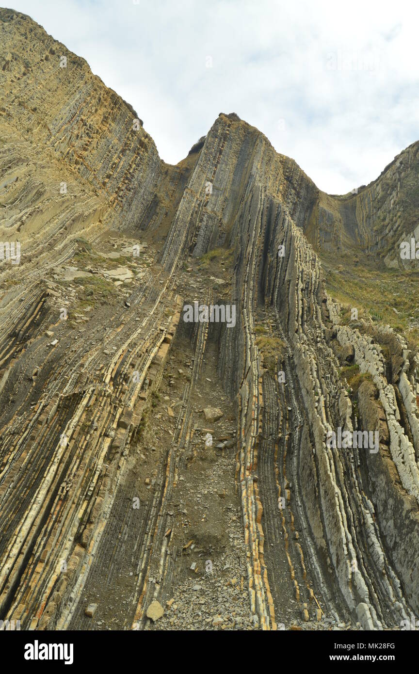 Mountain Of Geological Formations Of The Flysch Type Geopark Basque ...