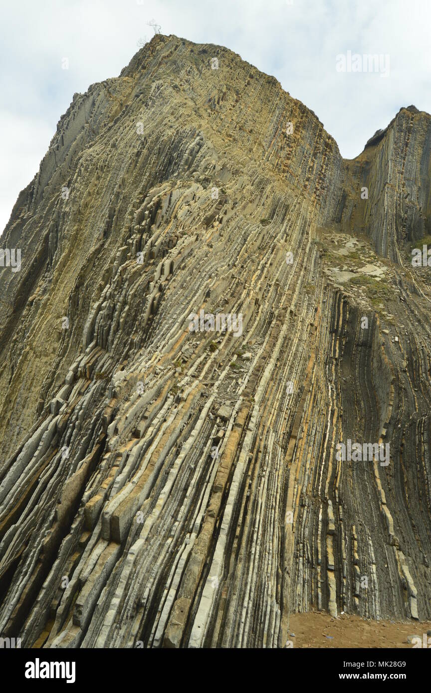Mountain Of Geological Formations Of The Flysch Type Geopark Basque ...