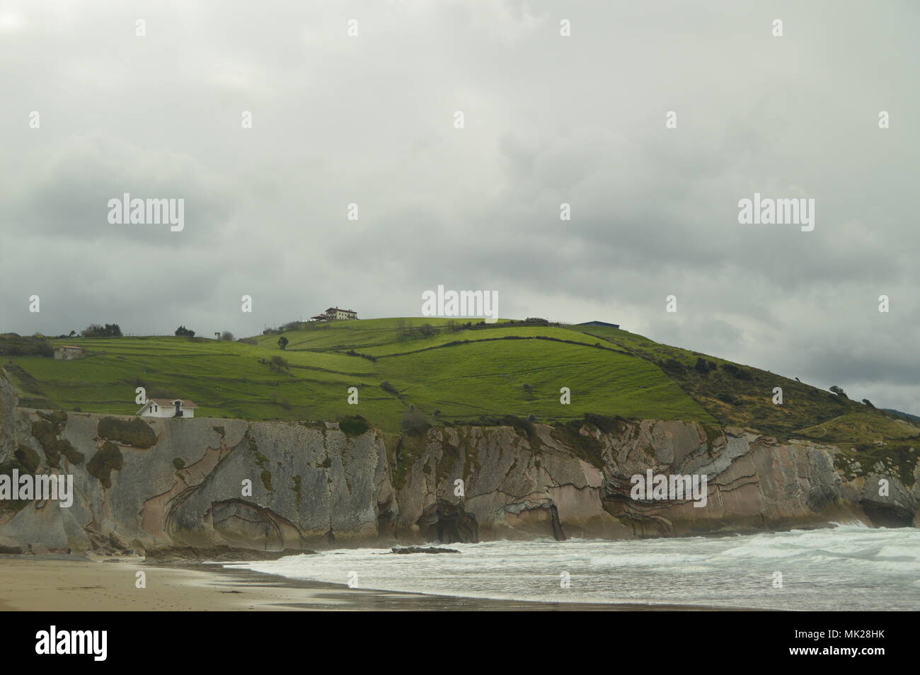 Beach With Rocks Composed Of Fossil Records With Formations Of The ...