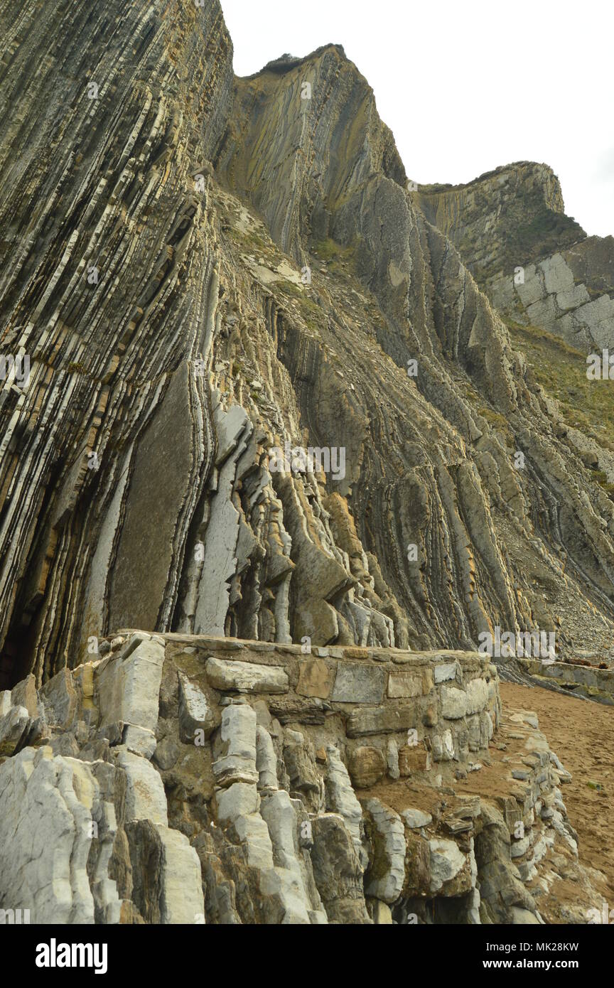 Mountain Of Geological Formations Of The Flysch Type Geopark Basque ...