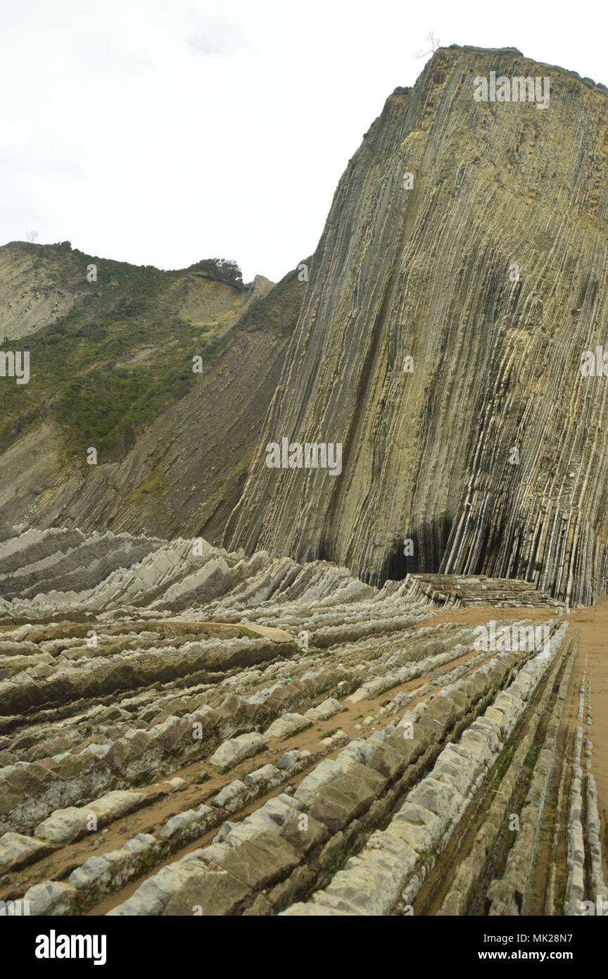 Geological Formations In Beach And Mountain Of Flysch Type Geopark ...