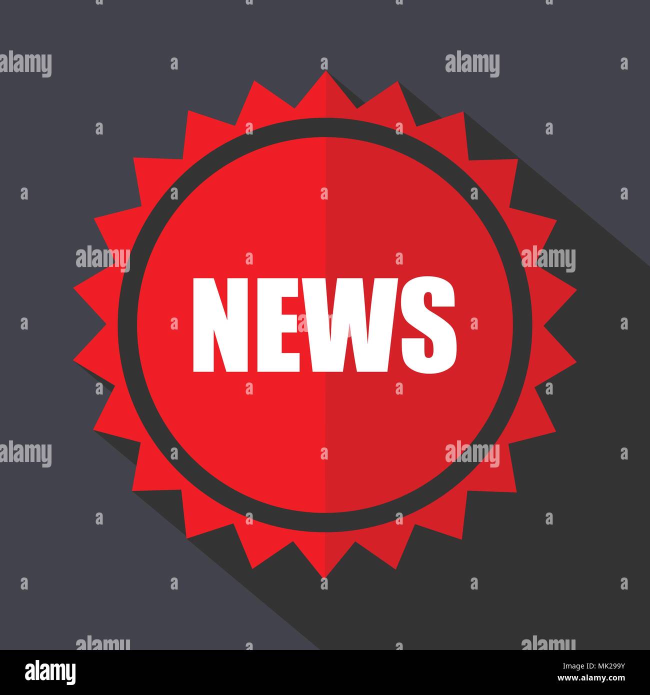 News red sticker flat design vector icon Stock Vector Image & Art - Alamy