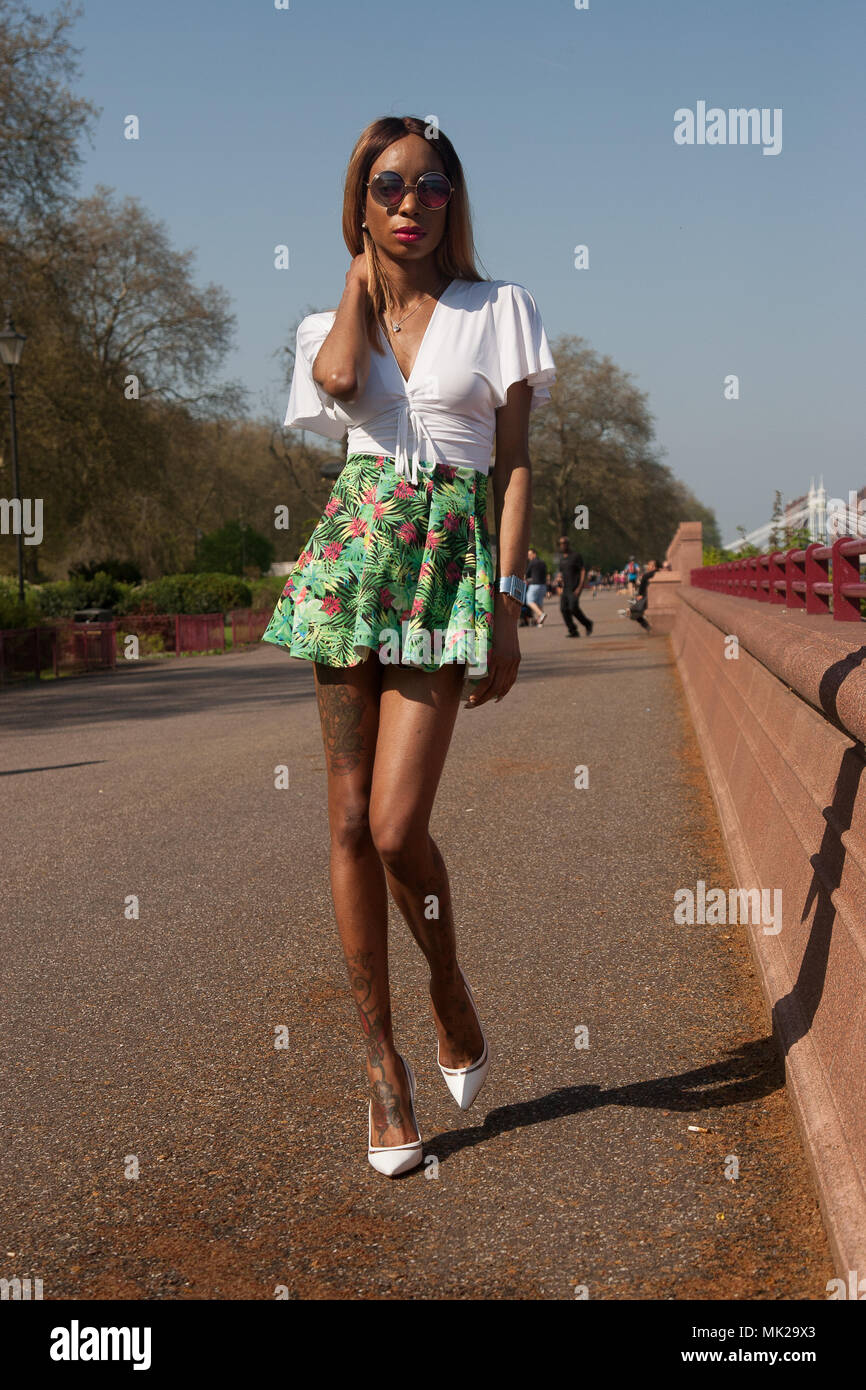 West Indian woman posing clothes Stock Photo - Alamy