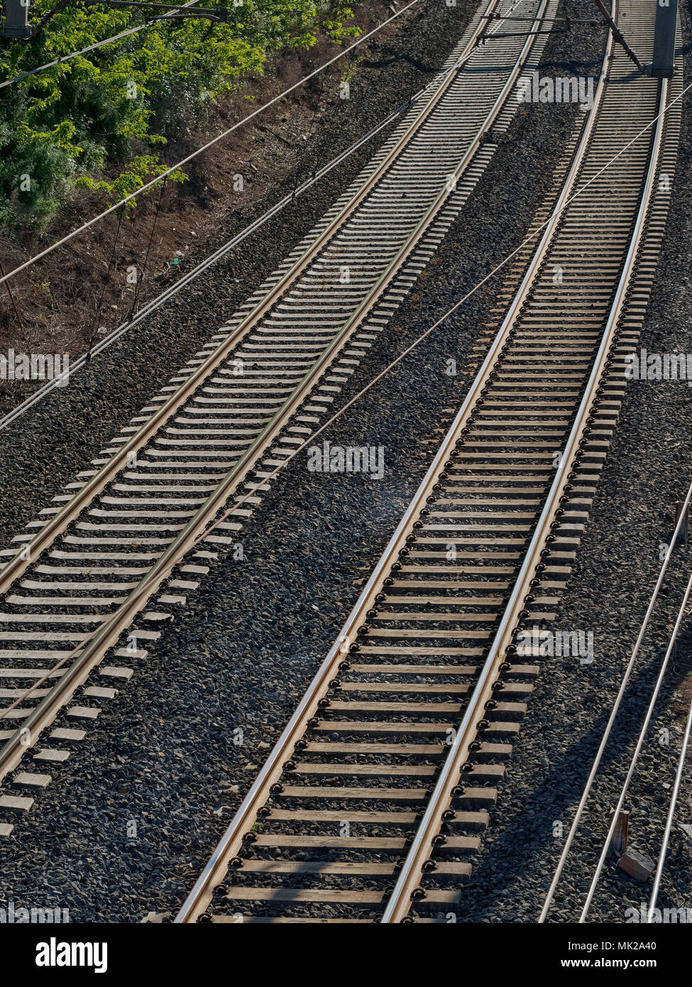 Railway curve track Stock Photo - Alamy