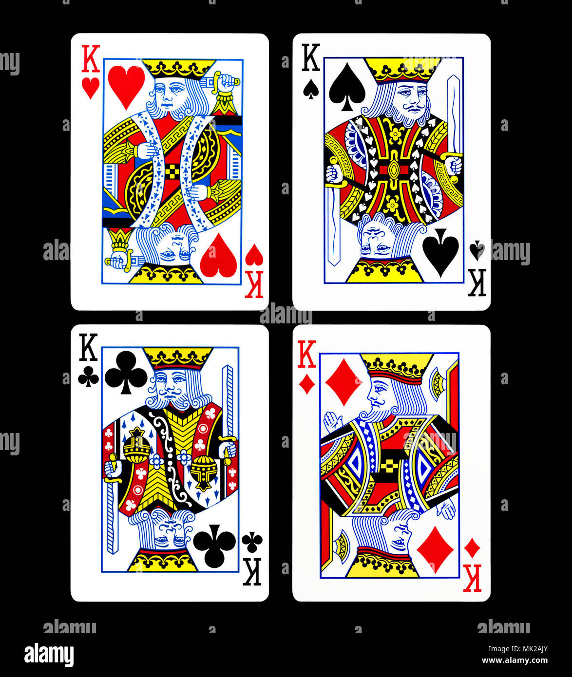 King set playing card isolated on black background Stock Photo - Alamy