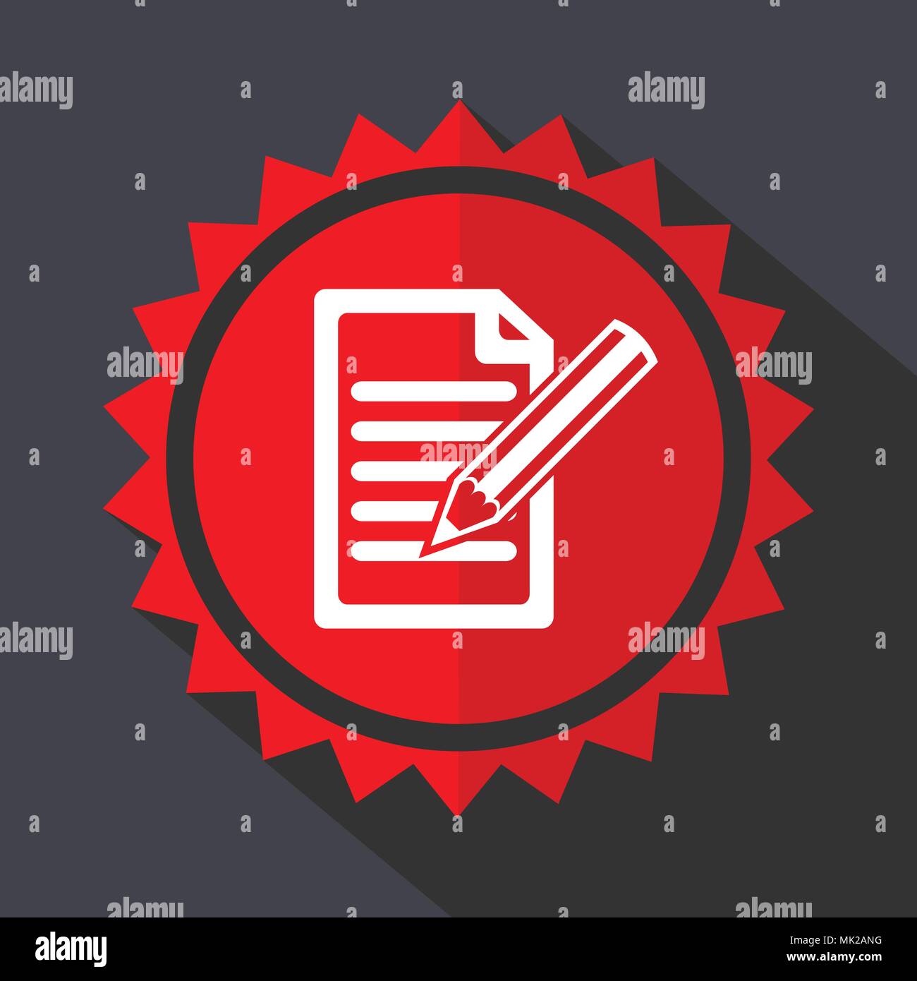 Subscribe red sticker flat design vector icon Stock Vector Image & Art ...