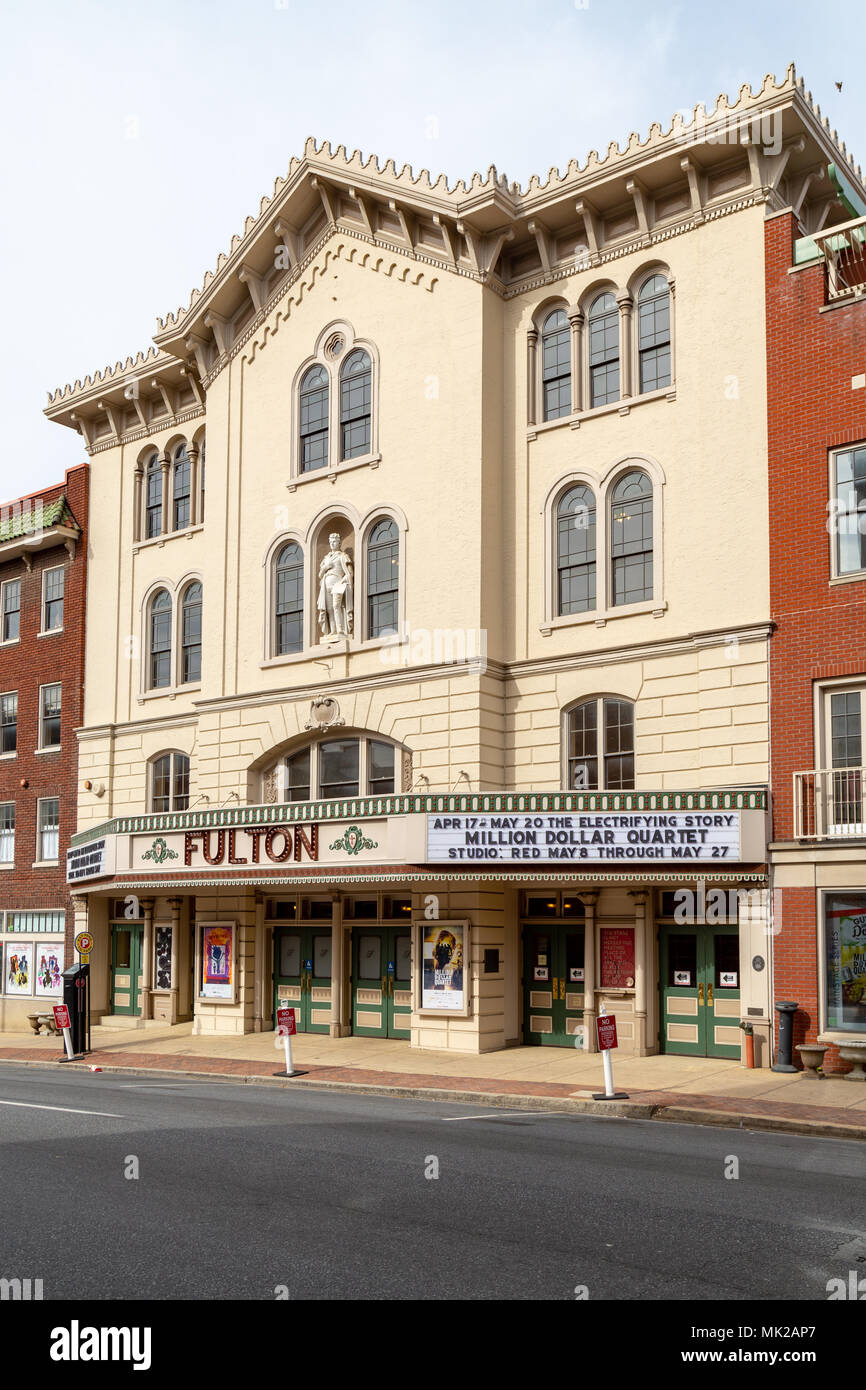 Lancaster, PA, USA - May 5, 2018: The Fulton Opera House on North ...
