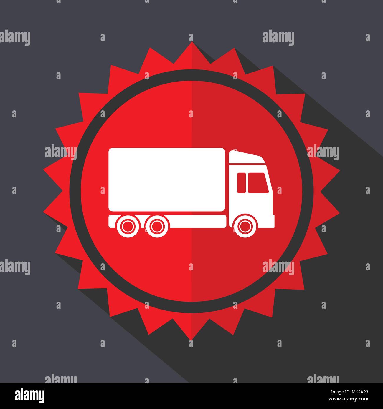 Delivery red sticker flat design vector icon Stock Vector Image & Art ...