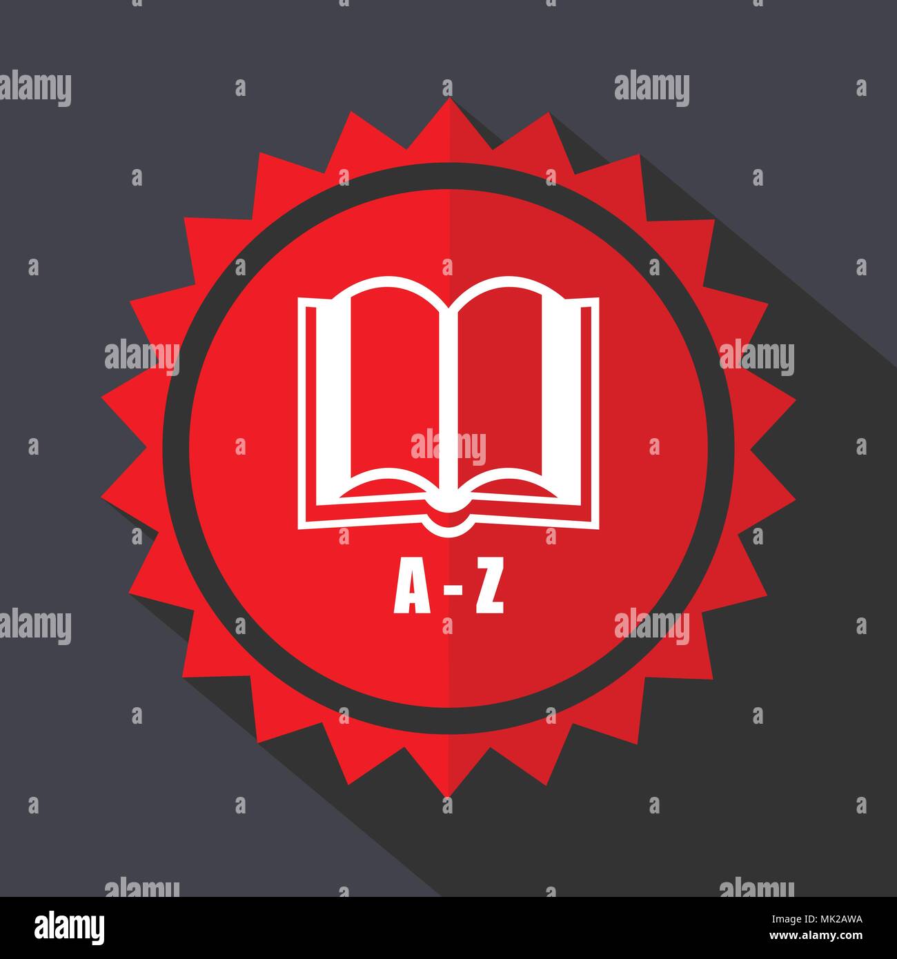 Dictionary red sticker flat design vector icon Stock Vector Image & Art ...