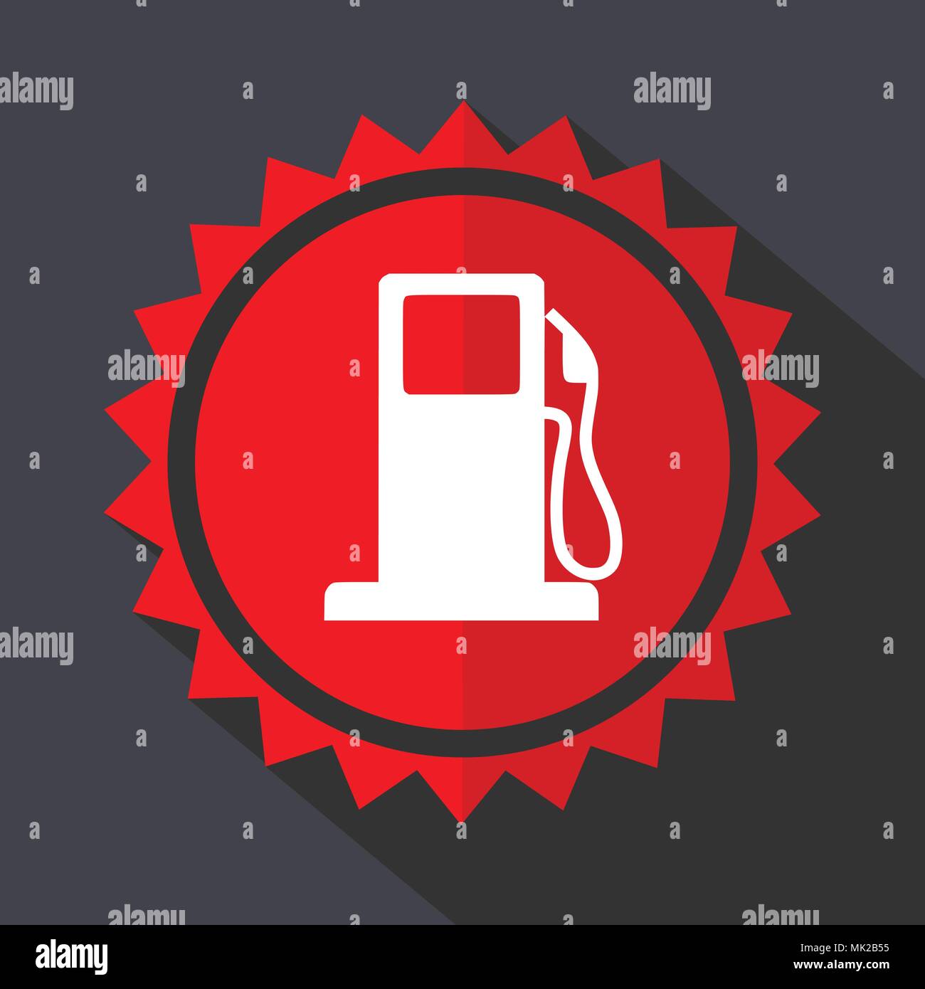 Petrol red sticker flat design vector icon Stock Vector Image & Art - Alamy