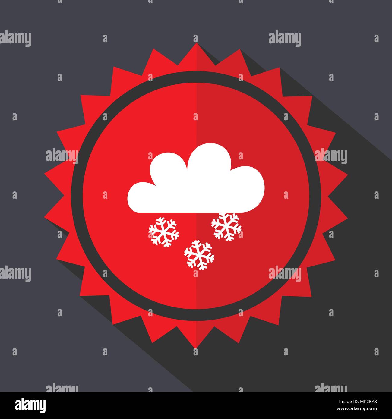 Snowing symbol flat design Stock Vector Images - Alamy