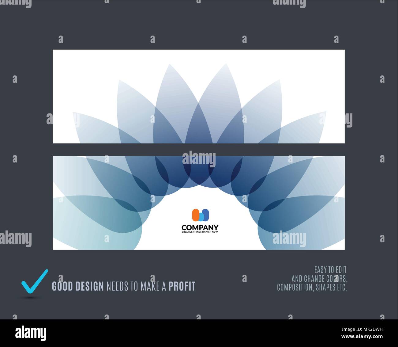 Abstract vector set of horizontal website banners with colourful ...