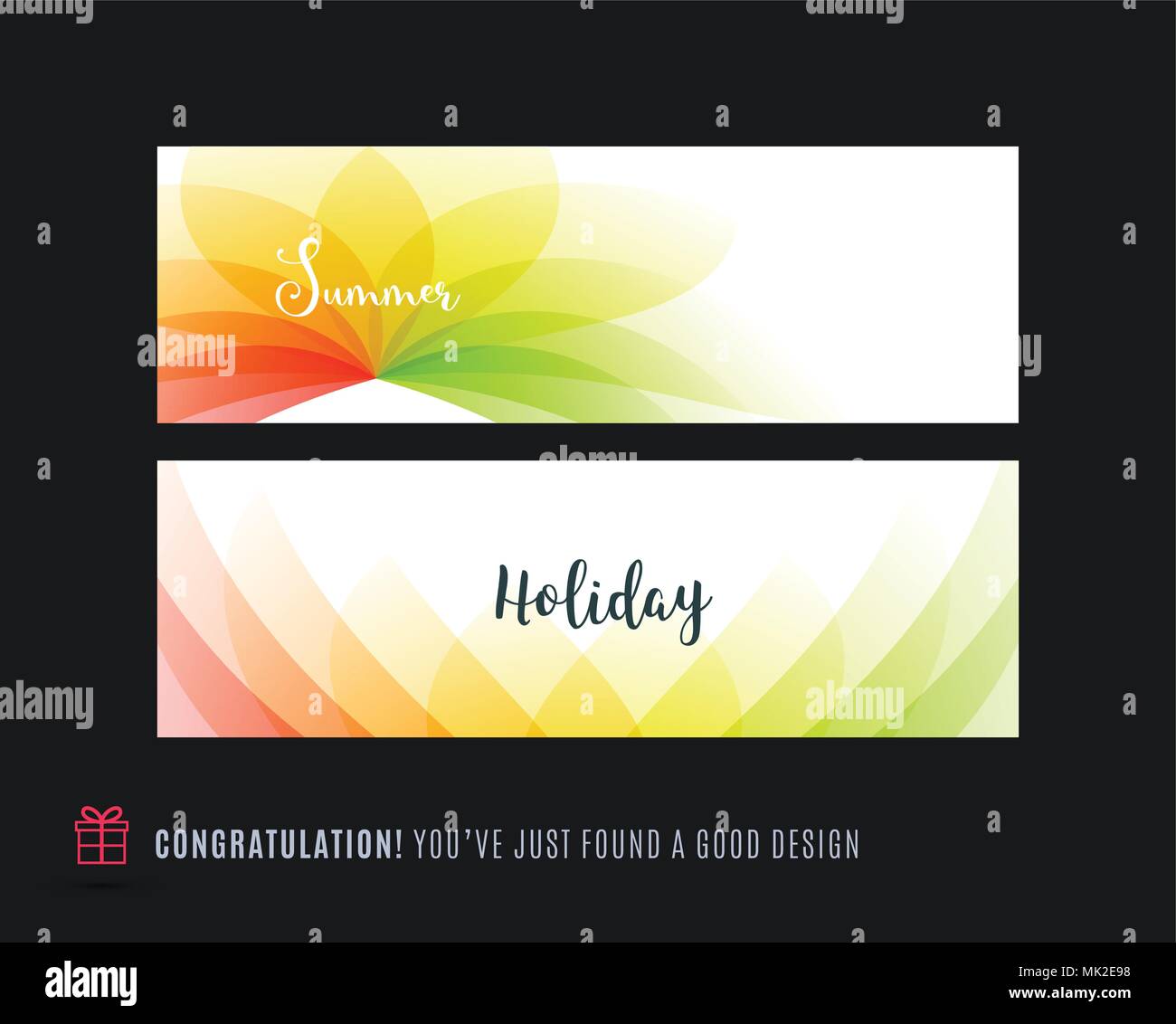 Abstract vector set of horizontal website banners with colourful ...