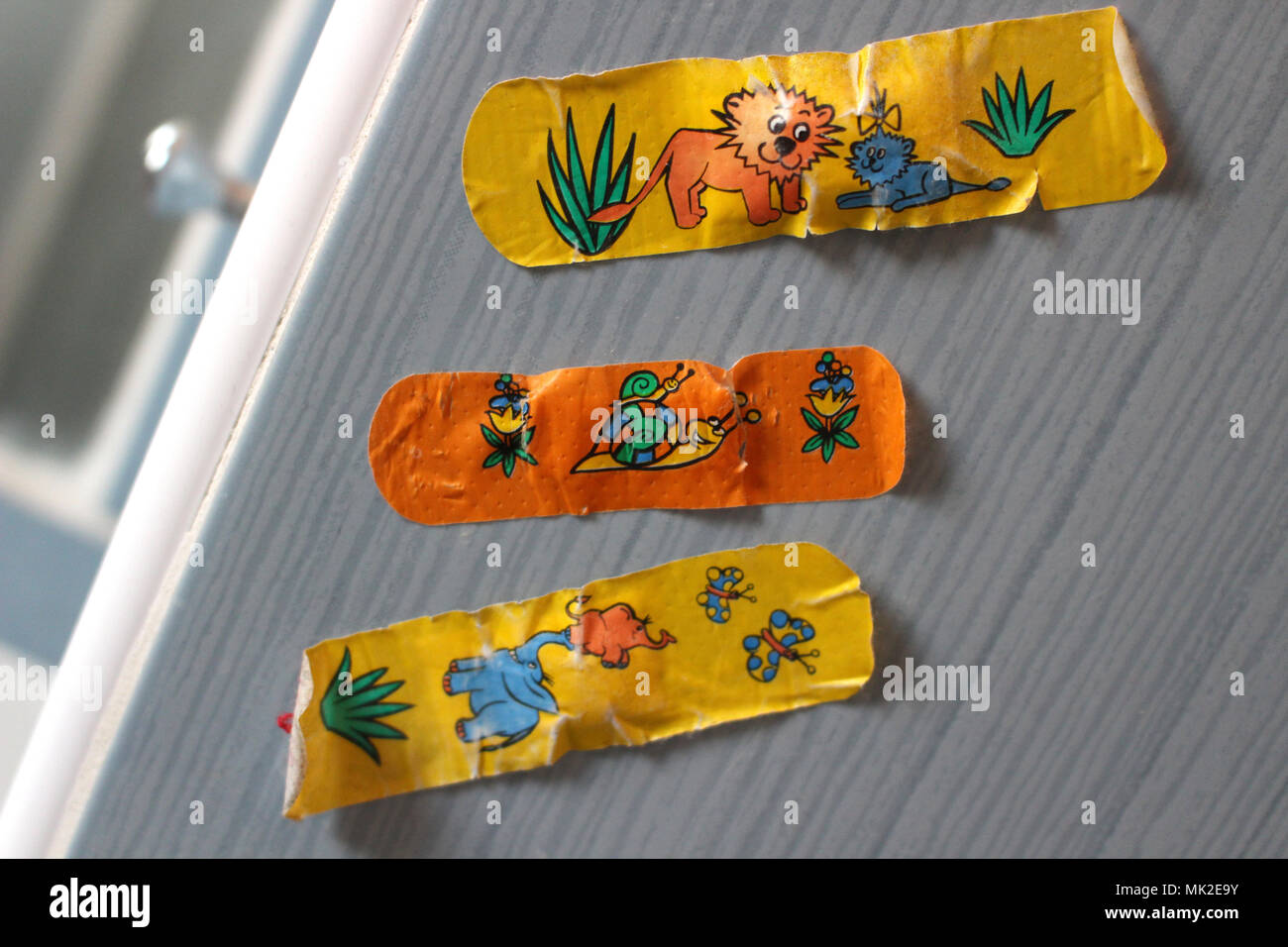 Children patch with animal pictures Stock Photo - Alamy