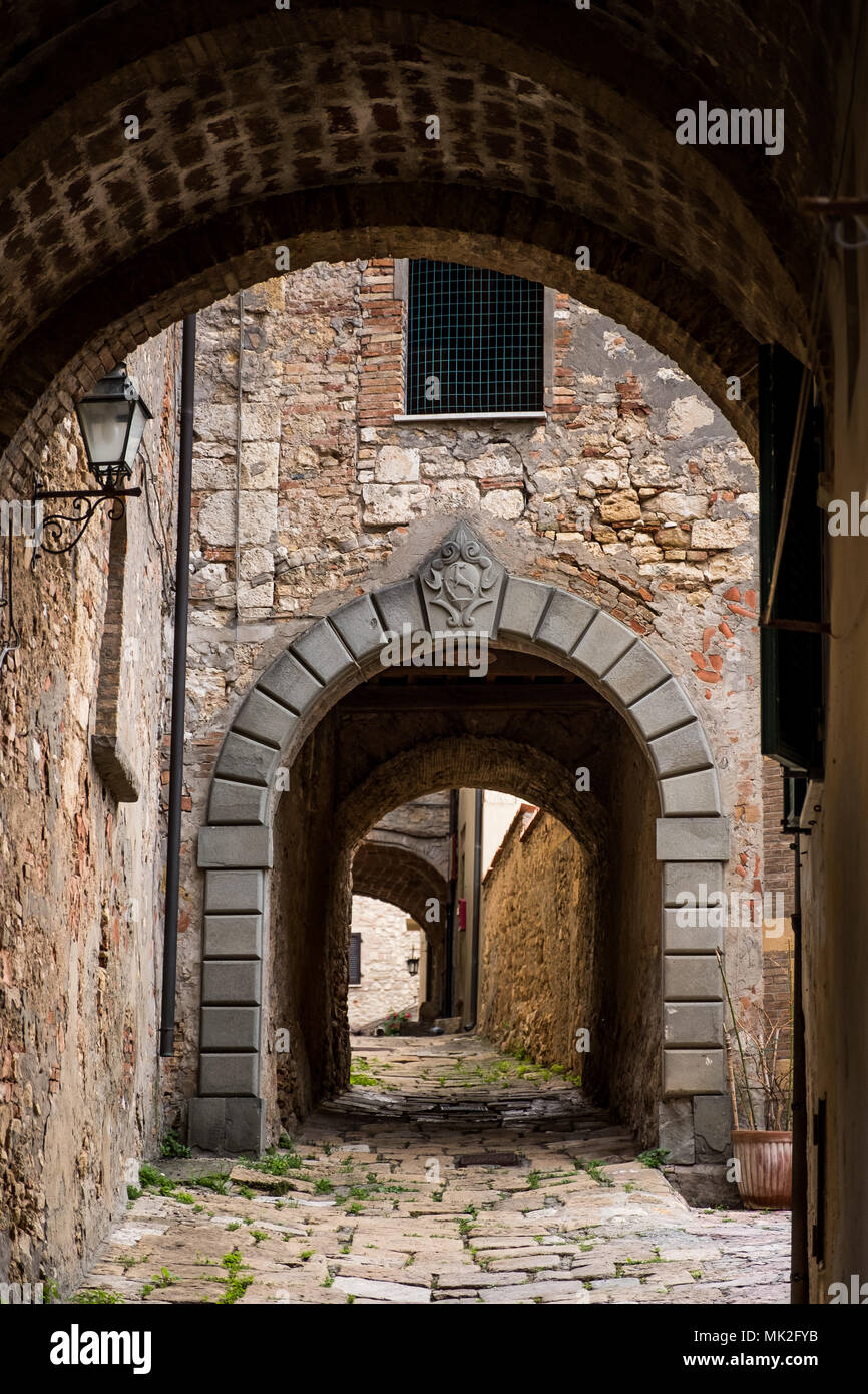 Bibbona, Leghorn, Italy - April 2018 the medieval village of Bibbona in ...