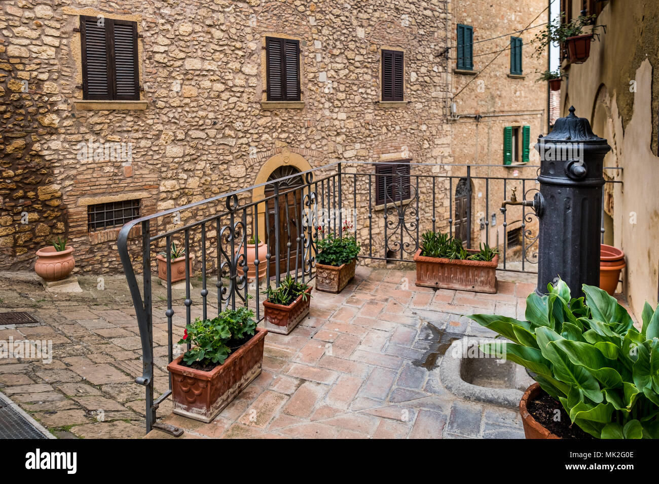 Bibbona, Leghorn, Italy - April 2018 the medieval village of Bibbona in ...