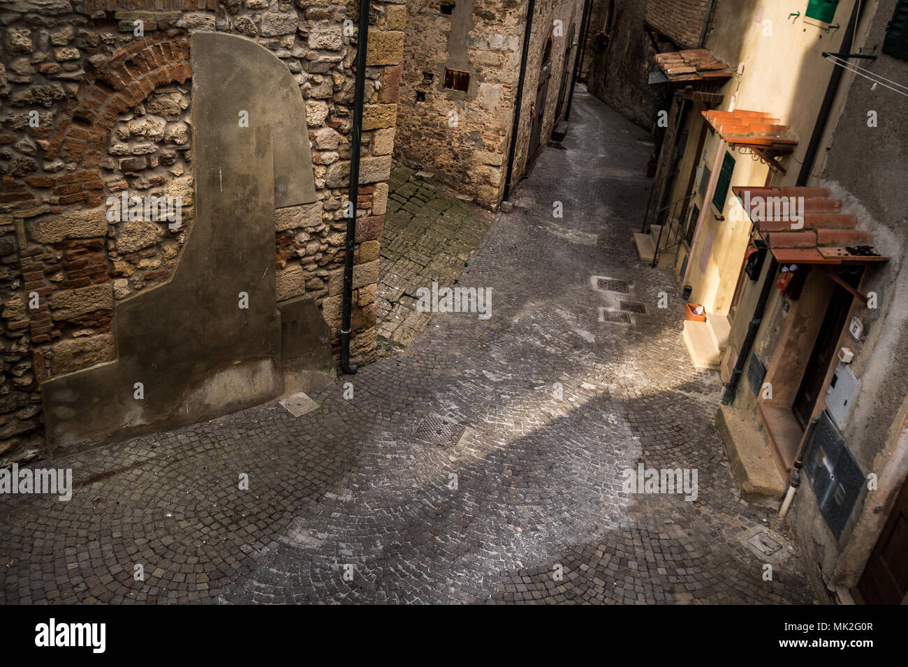 Bibbona, Leghorn, Italy - April 2018 the medieval village of Bibbona in ...