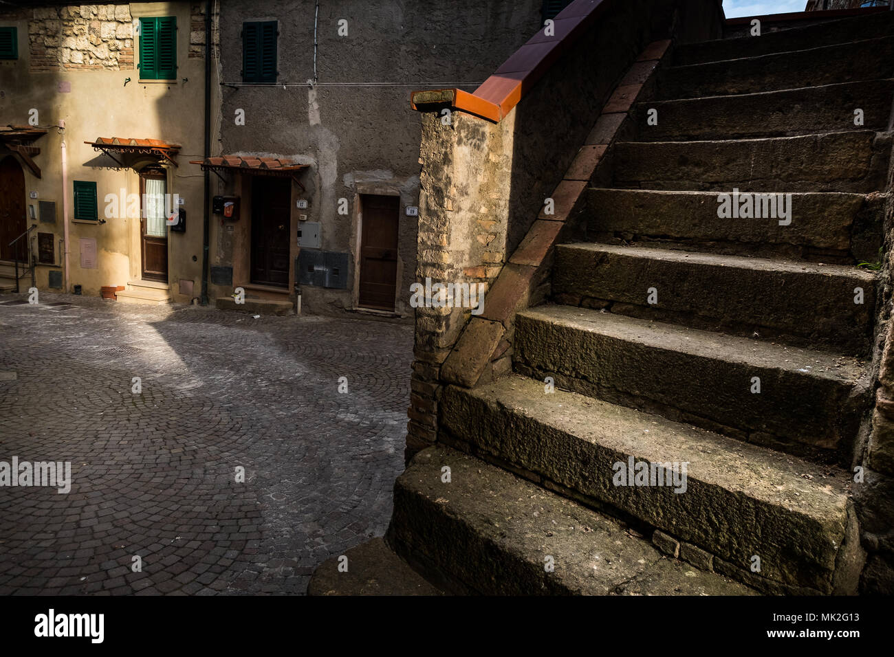 Bibbona, Leghorn, Italy - April 2018 the medieval village of Bibbona in ...