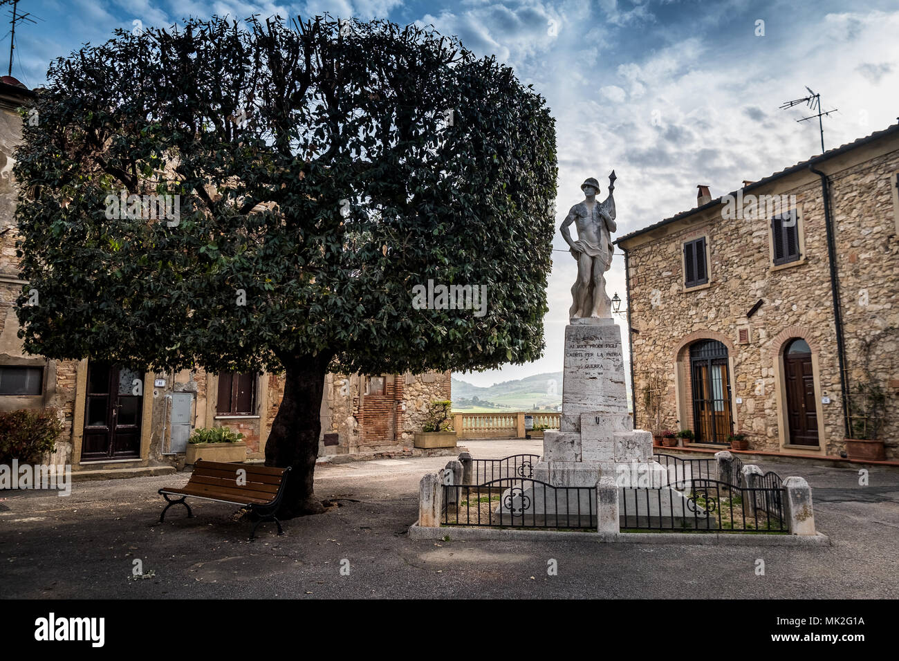 Bibbona, Leghorn, Italy - April 2018 the medieval village of Bibbona in ...