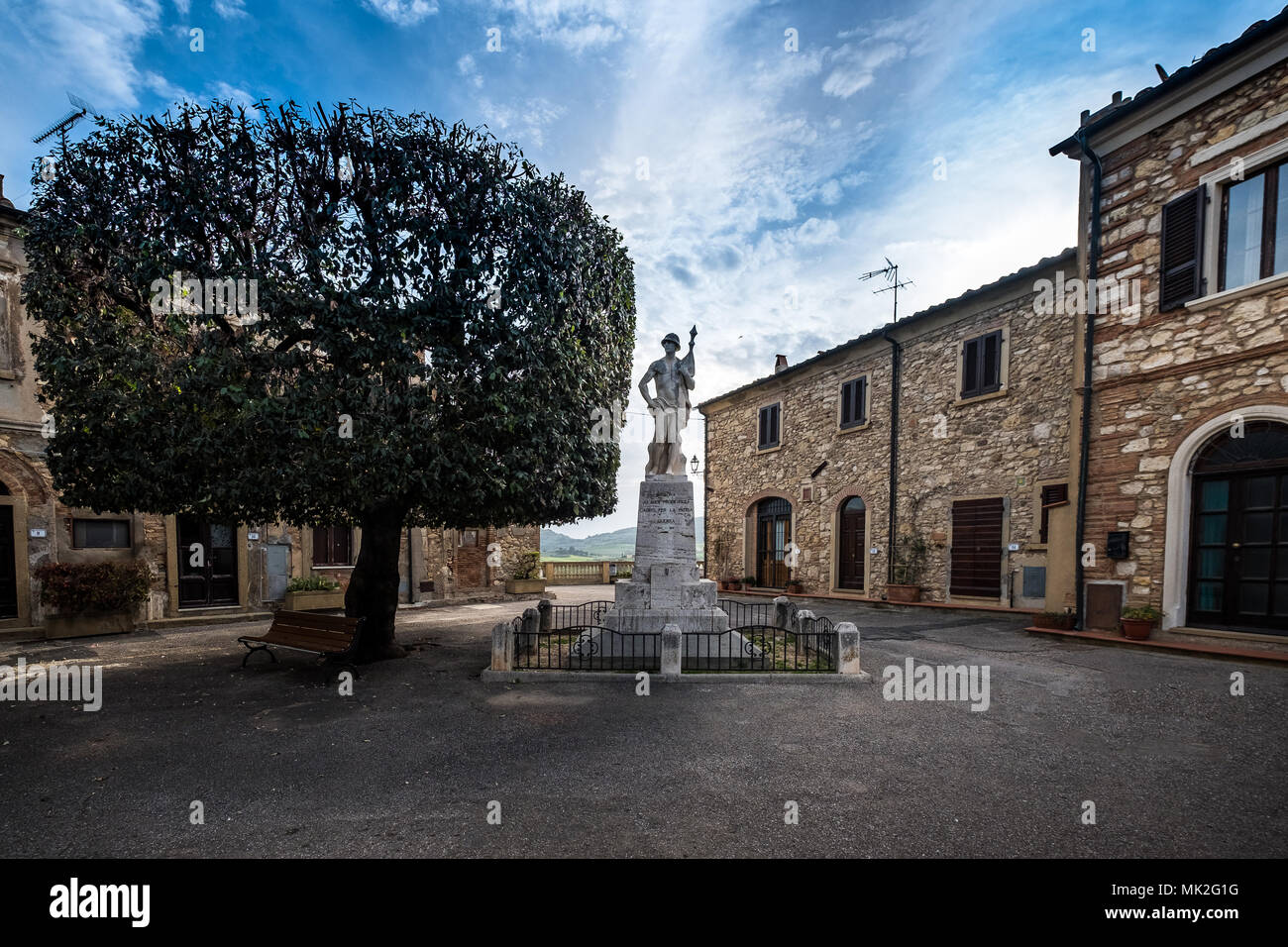 Bibbona, Leghorn, Italy - April 2018 the medieval village of Bibbona in ...