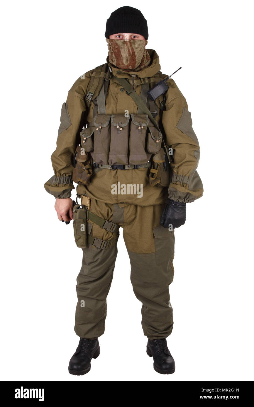 sniper with SVD sniper rifle isolated on white background Stock Photo ...