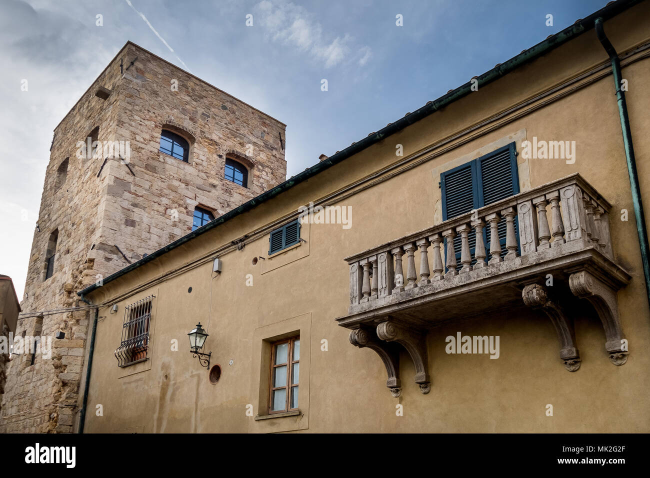 Bibbona, Leghorn, Italy - April 2018 the medieval village of Bibbona in ...