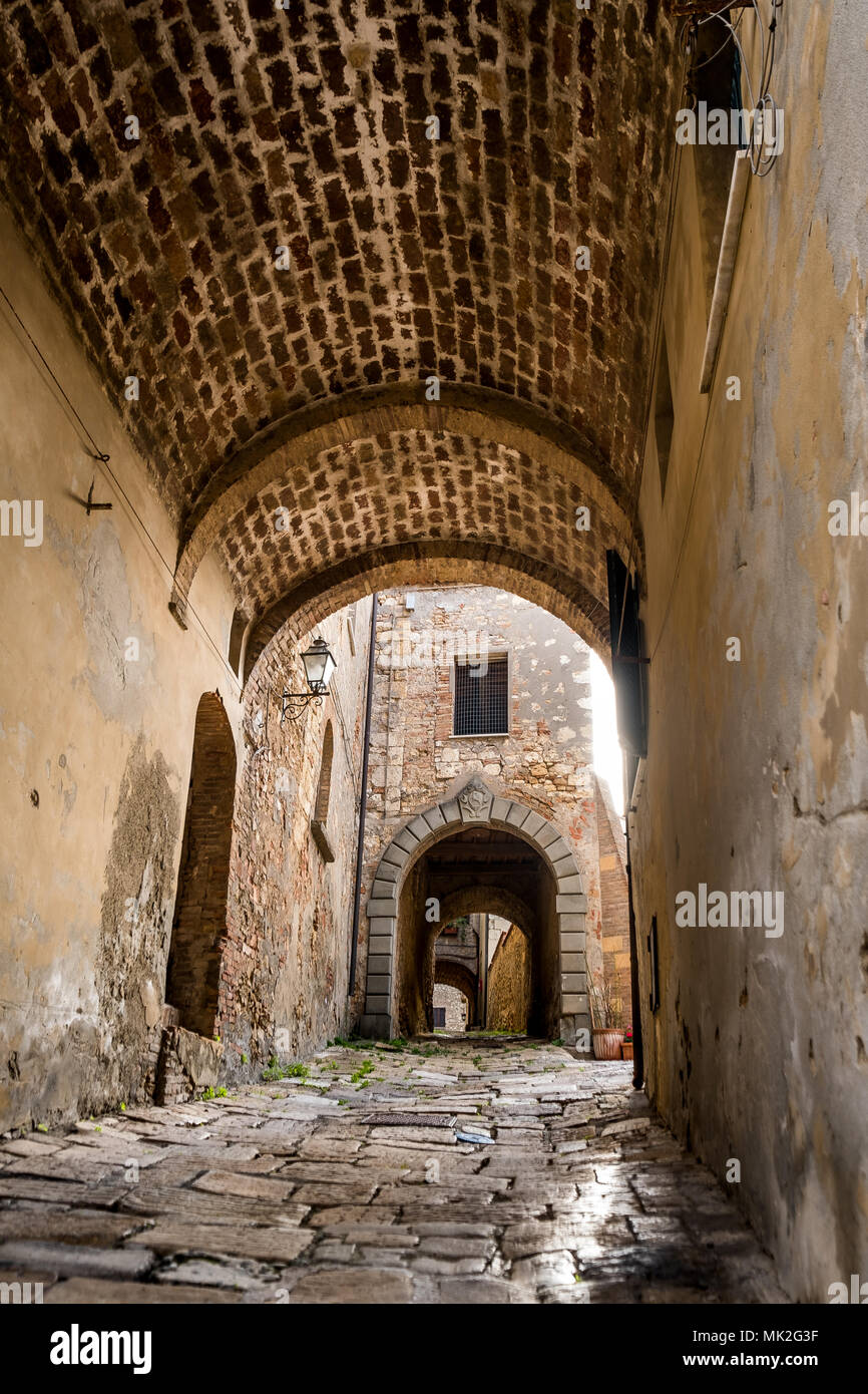 Bibbona, Leghorn, Italy - April 2018 the medieval village of Bibbona in ...
