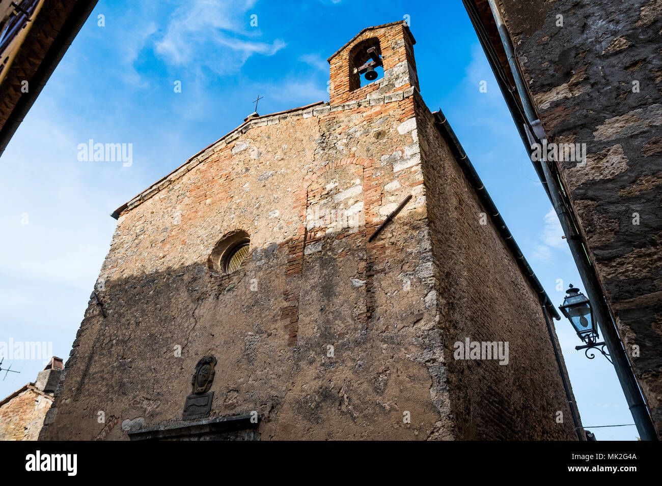 Bibbona, Leghorn, Italy - April 2018 the medieval village of Bibbona in ...