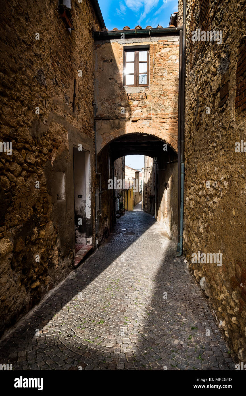 Bibbona, Leghorn, Italy - April 2018 the medieval village of Bibbona in ...