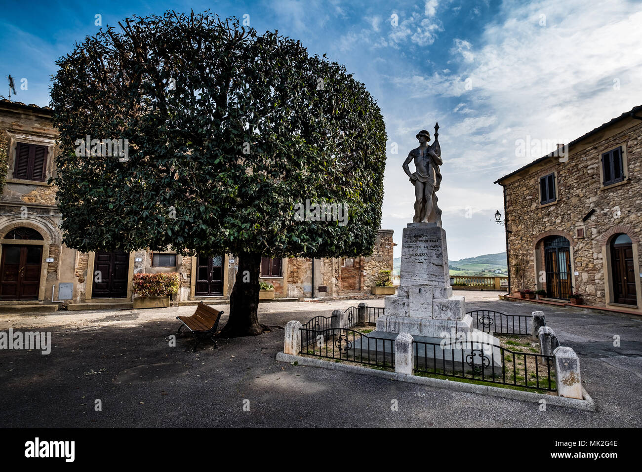 Bibbona, Leghorn, Italy - April 2018 the medieval village of Bibbona in ...